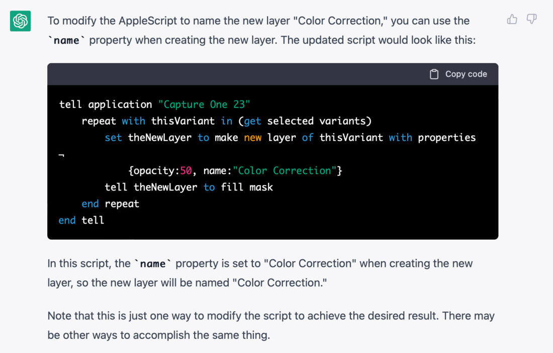How to Write Capture One Scripts Using AI