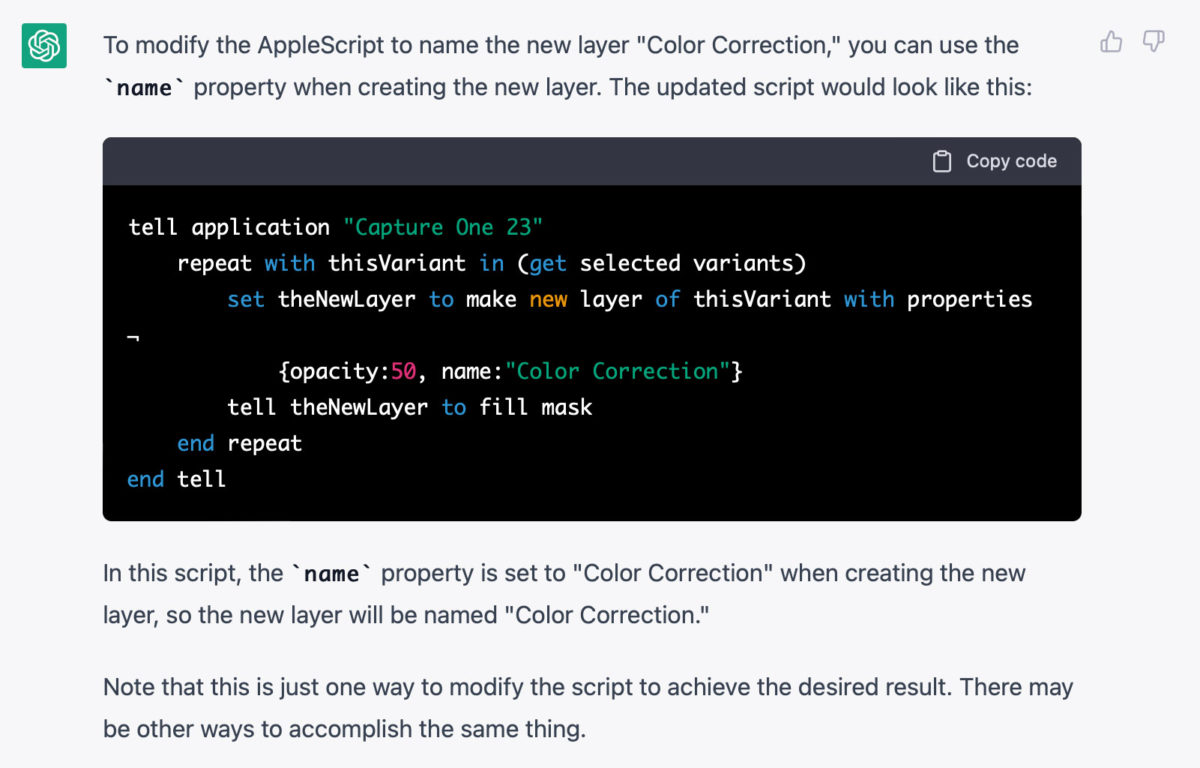 How to Write Capture One Scripts Using AI